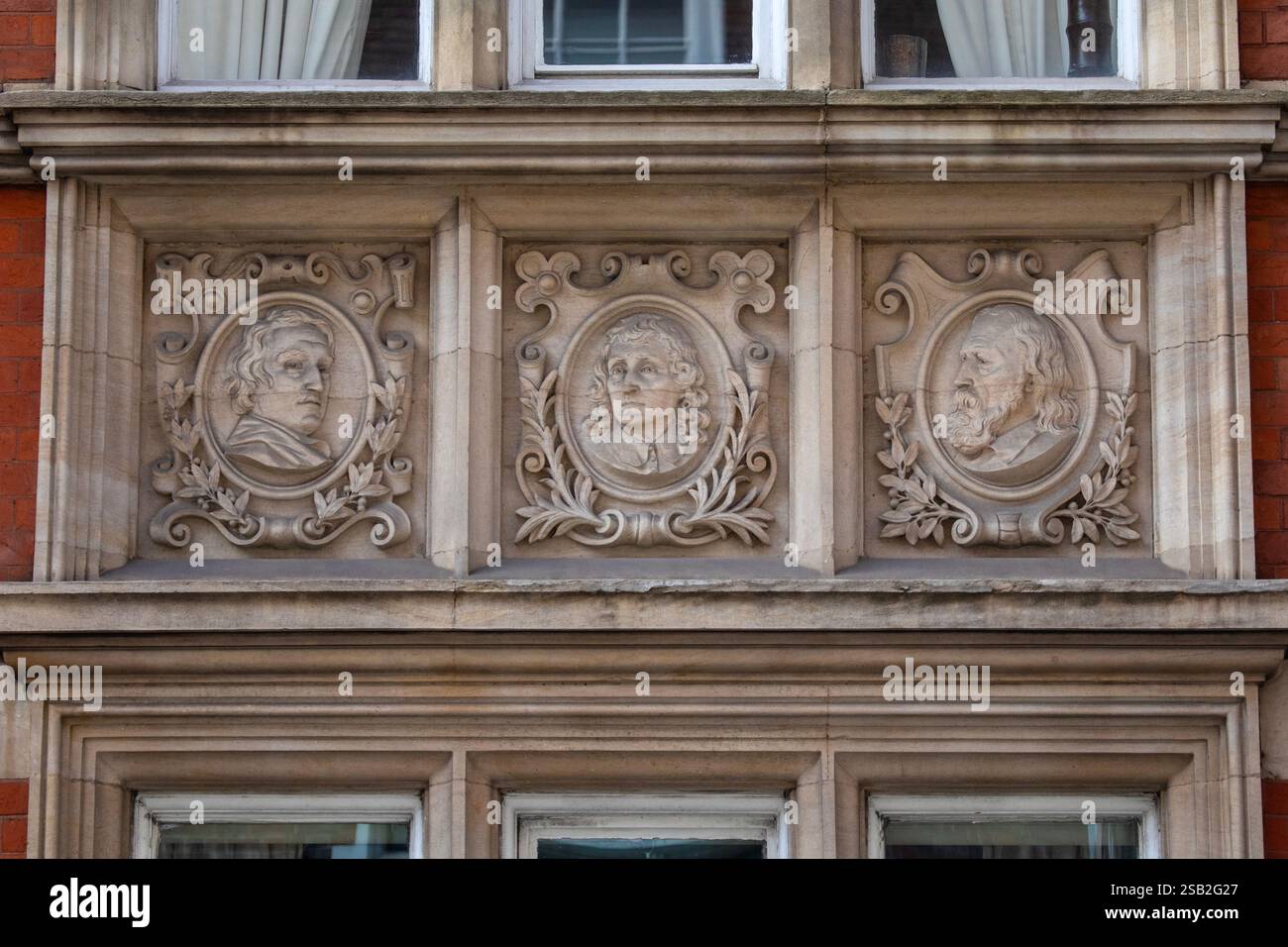 London, UK - April 8th 2024: Portraits of poets John Dryden, John ...