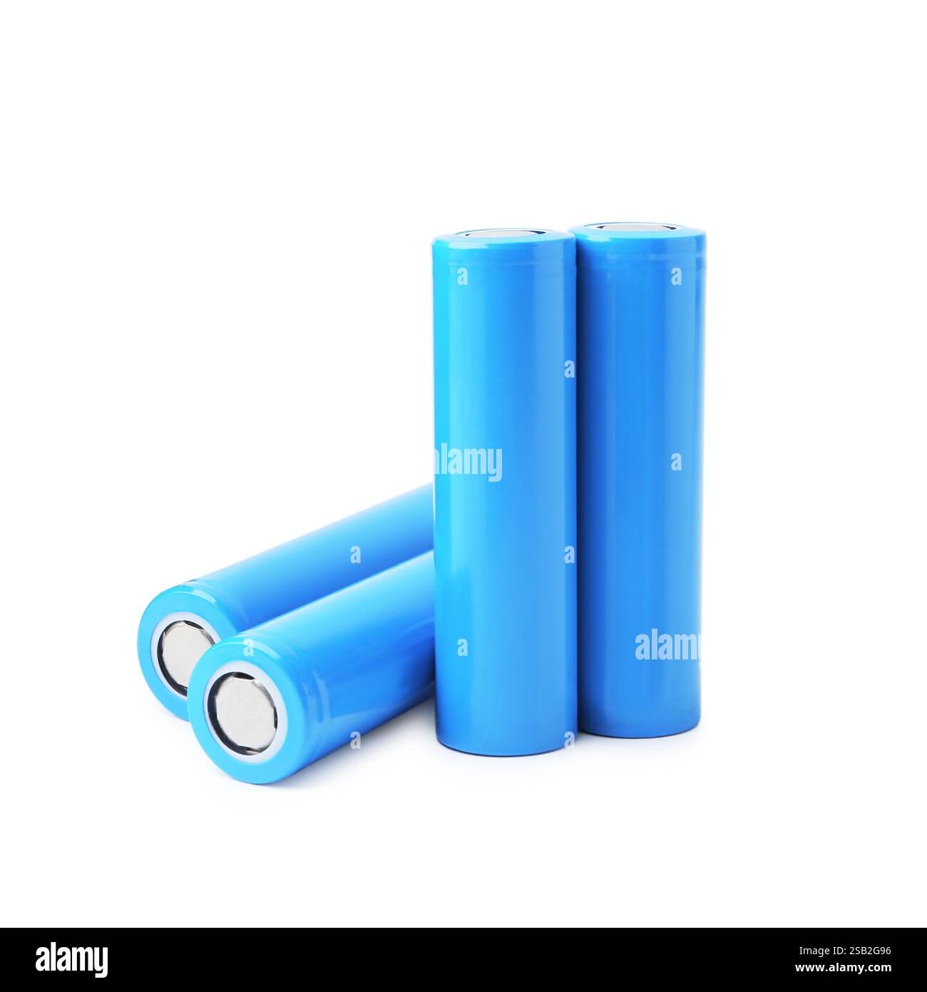 Light blue AA alkaline batteries isolated on white Stock Photo - Alamy