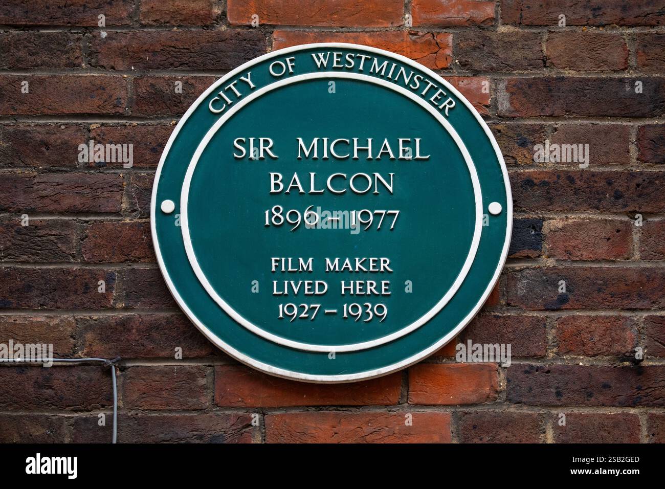 London, UK - April 8th 2024: A plaque on Tufton Street in Westminster ...
