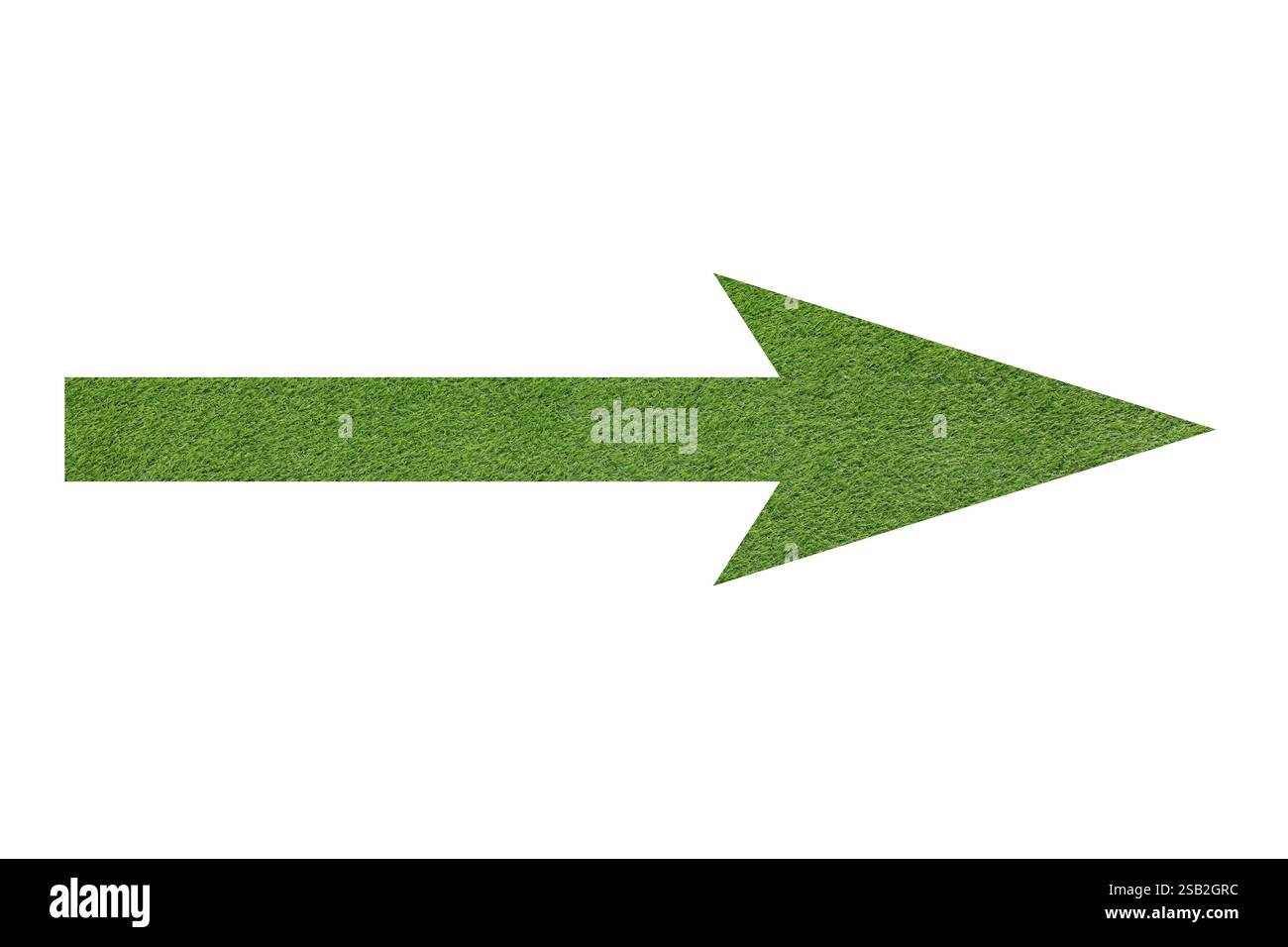 Arrow with texture of green grass isolated on white Stock Photo - Alamy