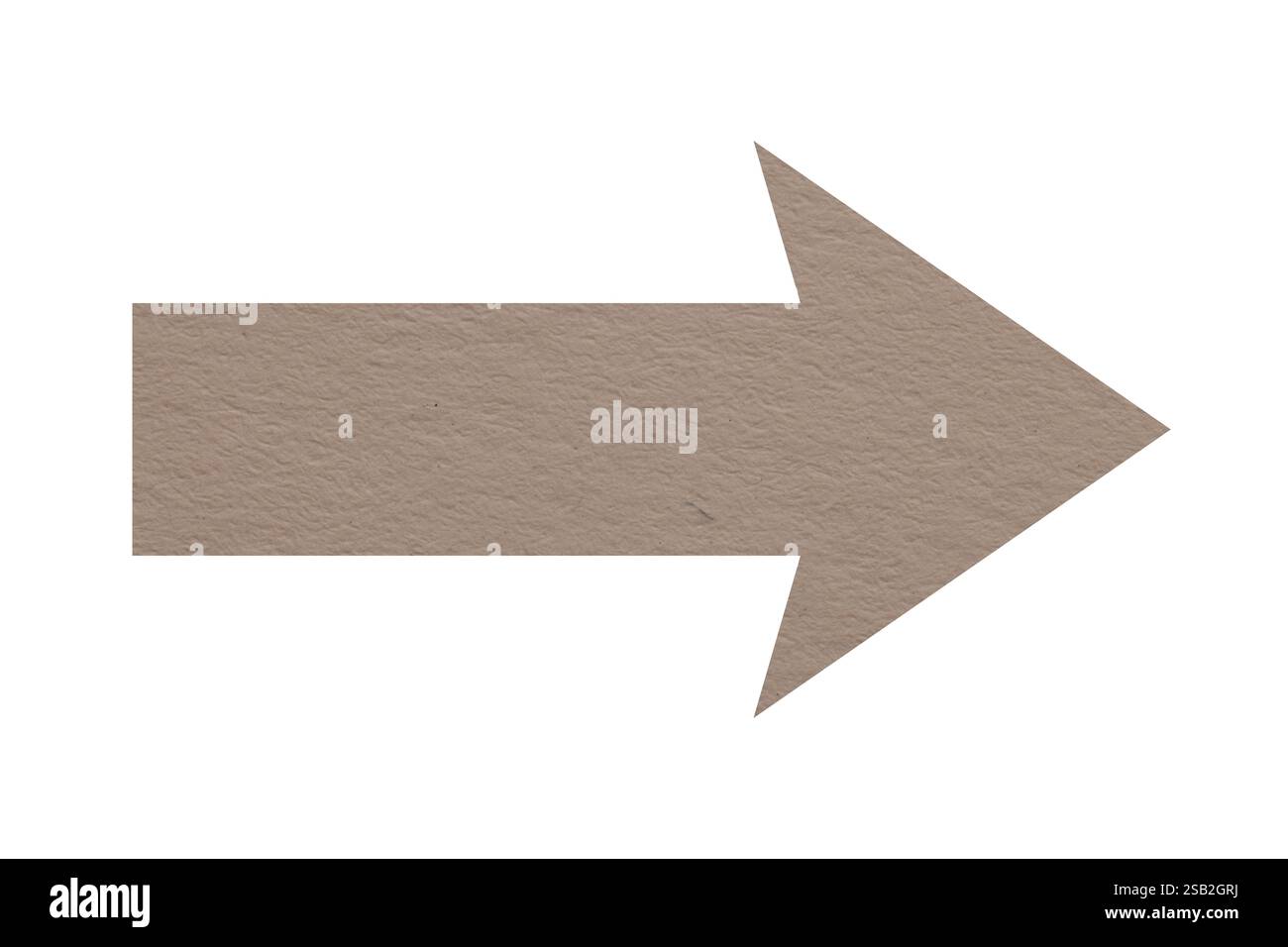 Arrow with texture of dark beige paper isolated on white Stock Photo ...