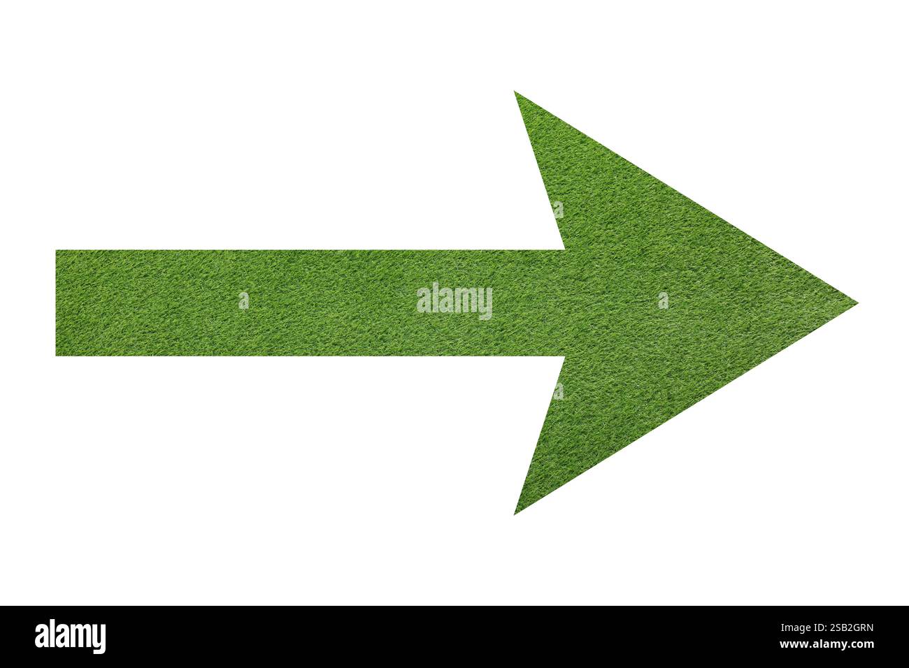 Arrow with texture of green grass isolated on white Stock Photo - Alamy