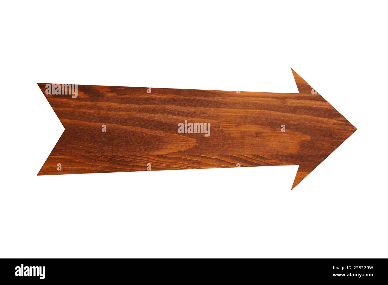 Arrow with wooden texture isolated on white Stock Photo - Alamy
