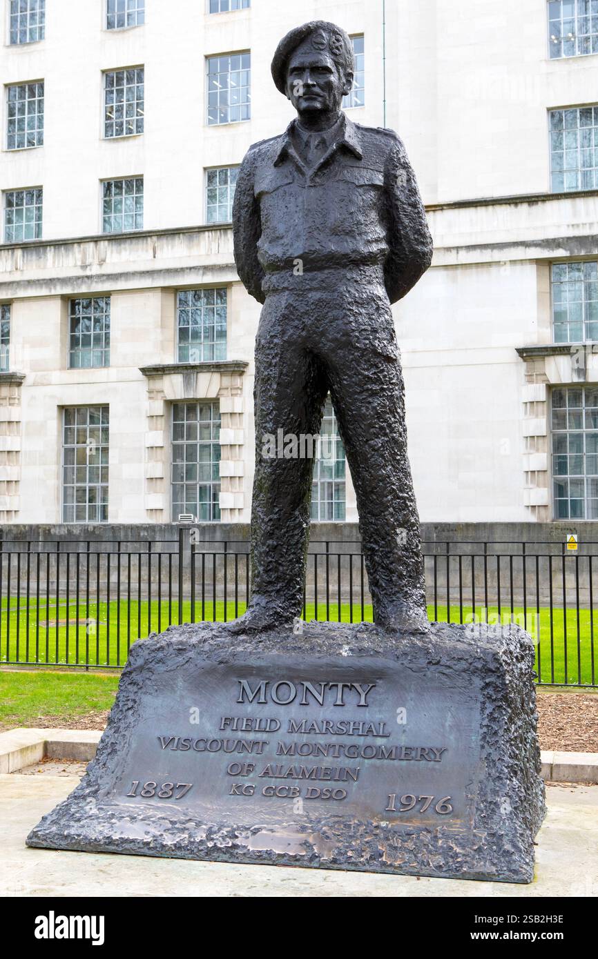 London, UK - April 8th 2024: A statue of Field Marshal Viscount ...