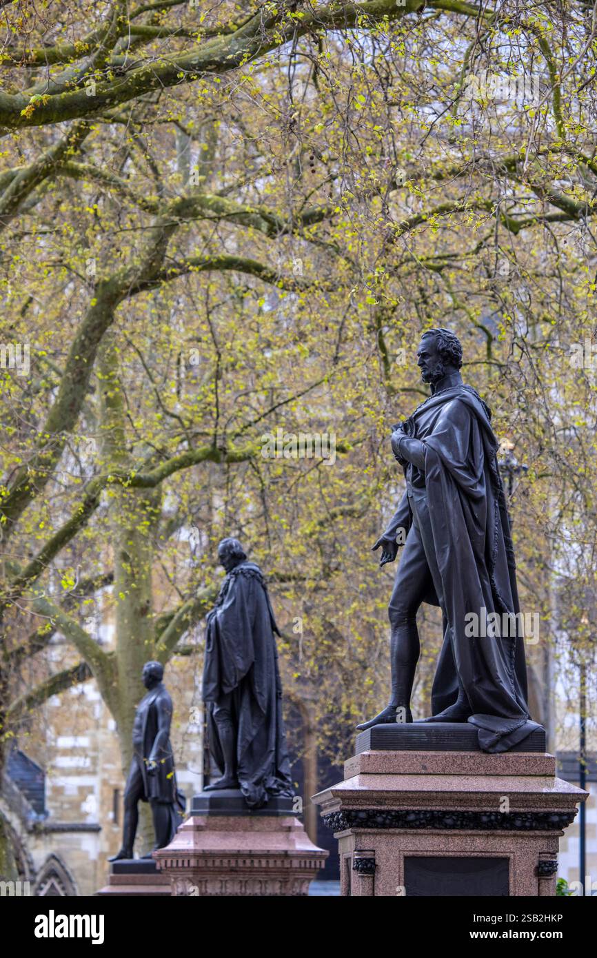 London, UK - April 8th 2024: Statues of Edward Smith-Stanley, Benjamin ...