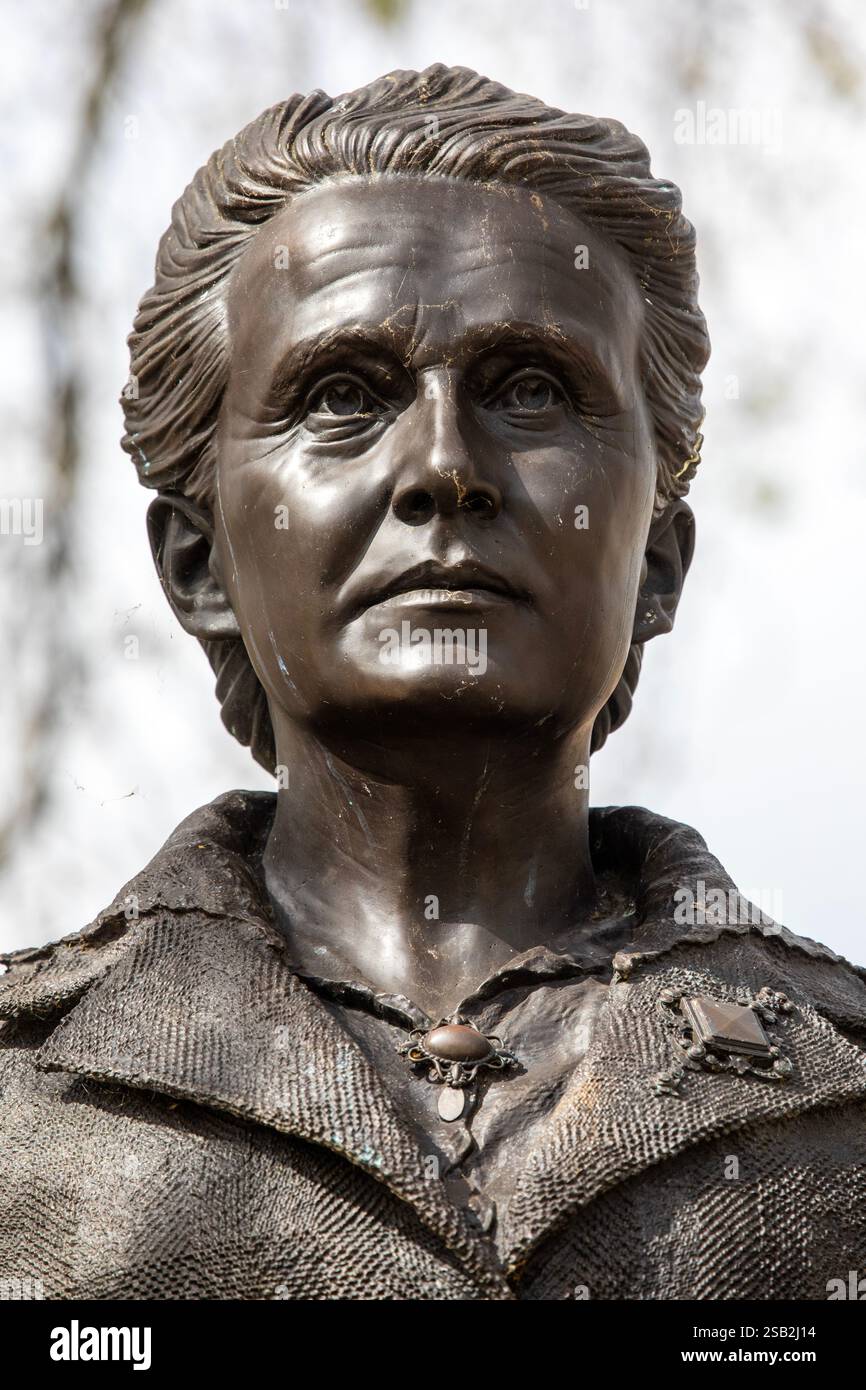 London, UK - April 8th 2024: The statue of historic political activist ...