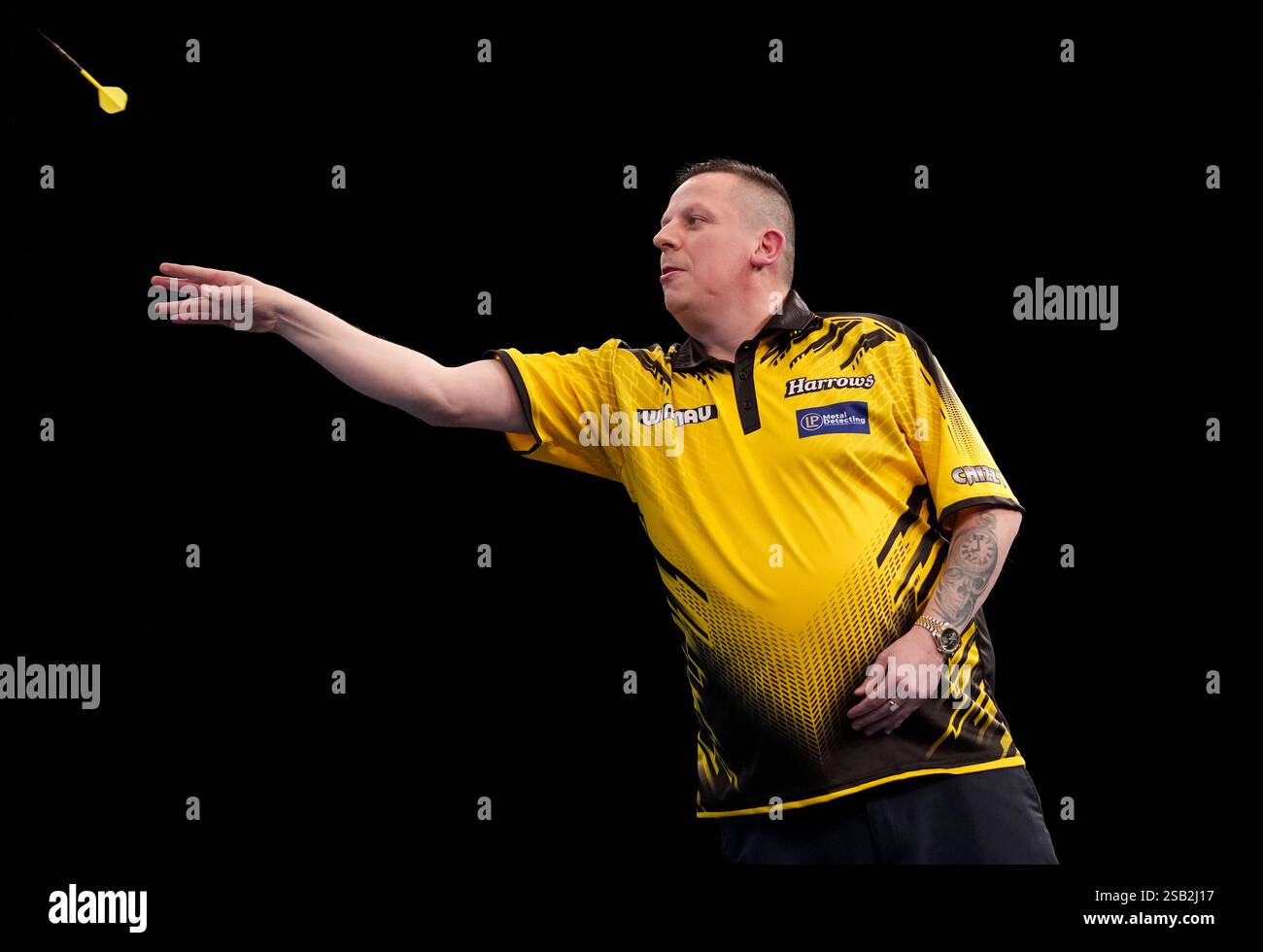 Dave Chisnall during his first round match against Cameron Menzies on ...