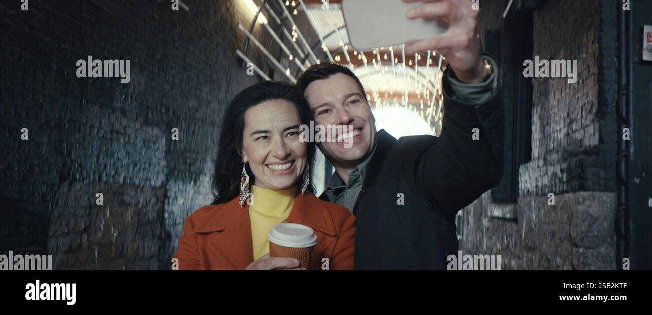 LEVELS, from left: Cara Gee, Peter Mooney, 2024. © RLJ Entertainment ...