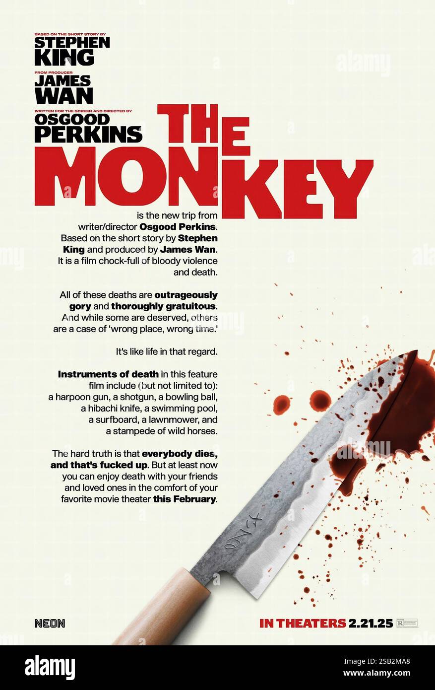 THE MONKEY, US poster, 2025. © Neon / Courtesy Everett Collection Stock ...