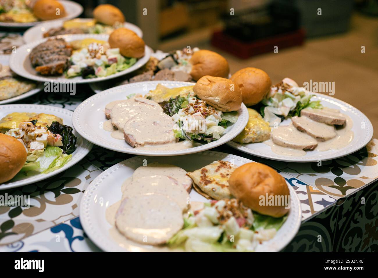 Buffet Style Food Platters Being Served at an Event Stock Photo - Alamy