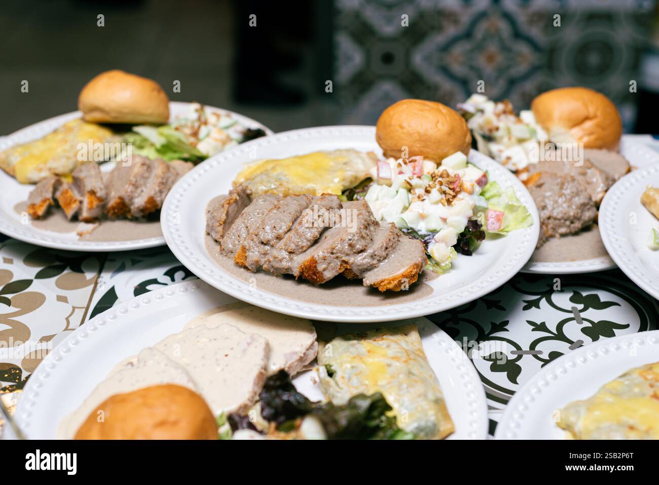 Buffet Style Food Platters Being Served at an Event Stock Photo - Alamy