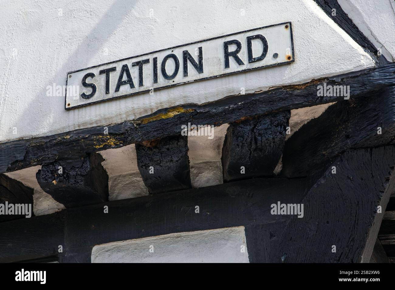 A street sign for Station Road in the town of Maidstone in Kent, UK ...
