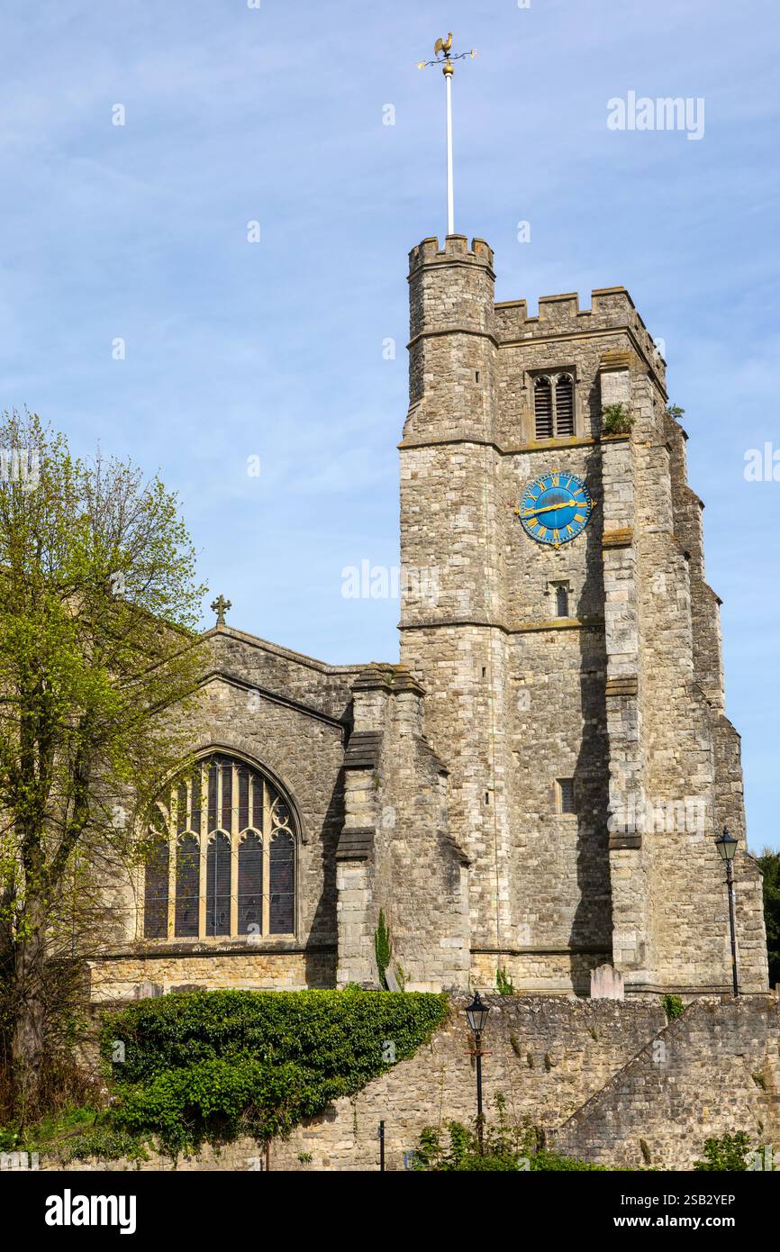 View of All Saints Church in the town of Maidstone in Kent, UK Stock ...