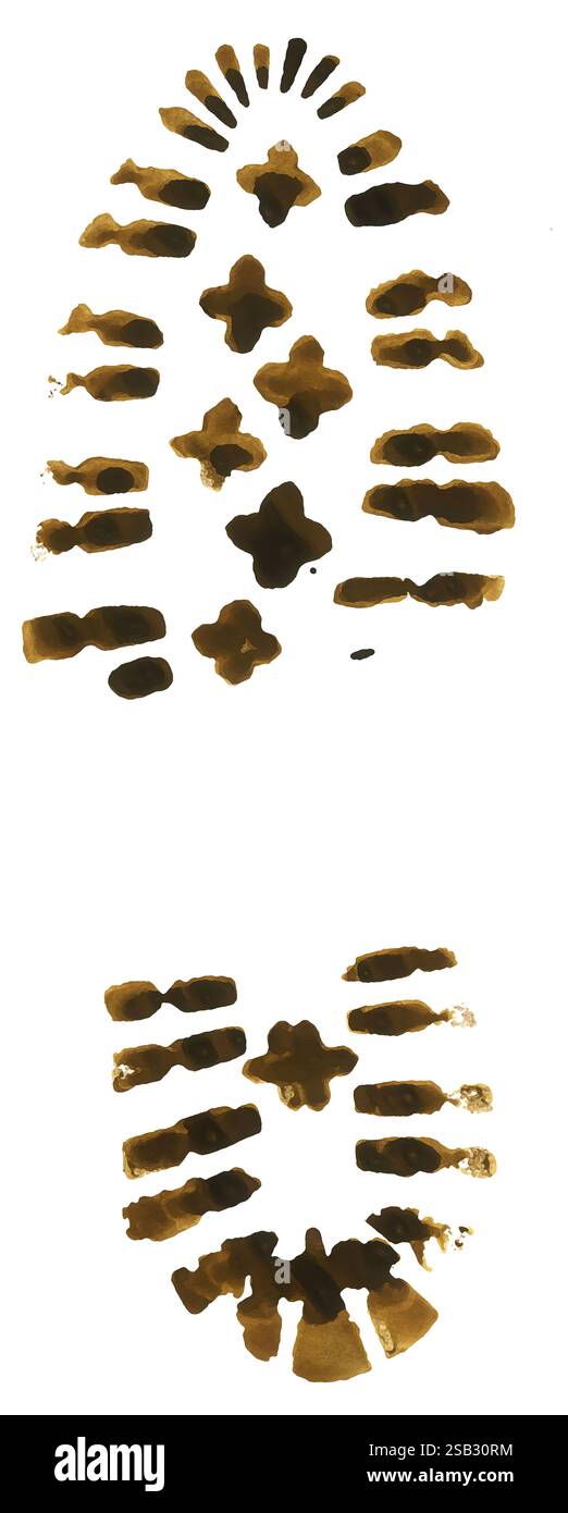 Boot footprint isolated on Cut Out Stock Images & Pictures - Alamy