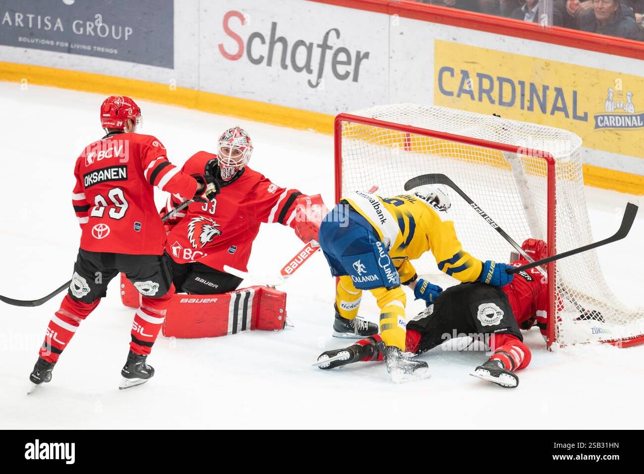 Lausanne, Switzerland. , . action on Kevin Pasche (goalkeeper) of ...