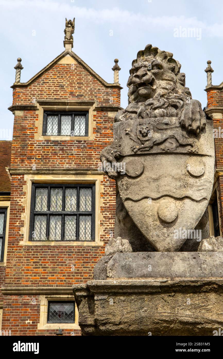 Kent, UK - July 13th 2024: A lion sculpture outside the Maidstone ...