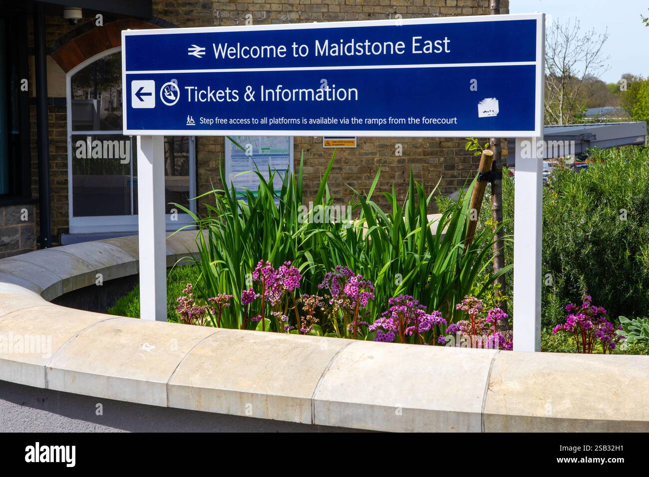 Kent, UK - July 13th 2024: A sign outside Maidstone East railway ...