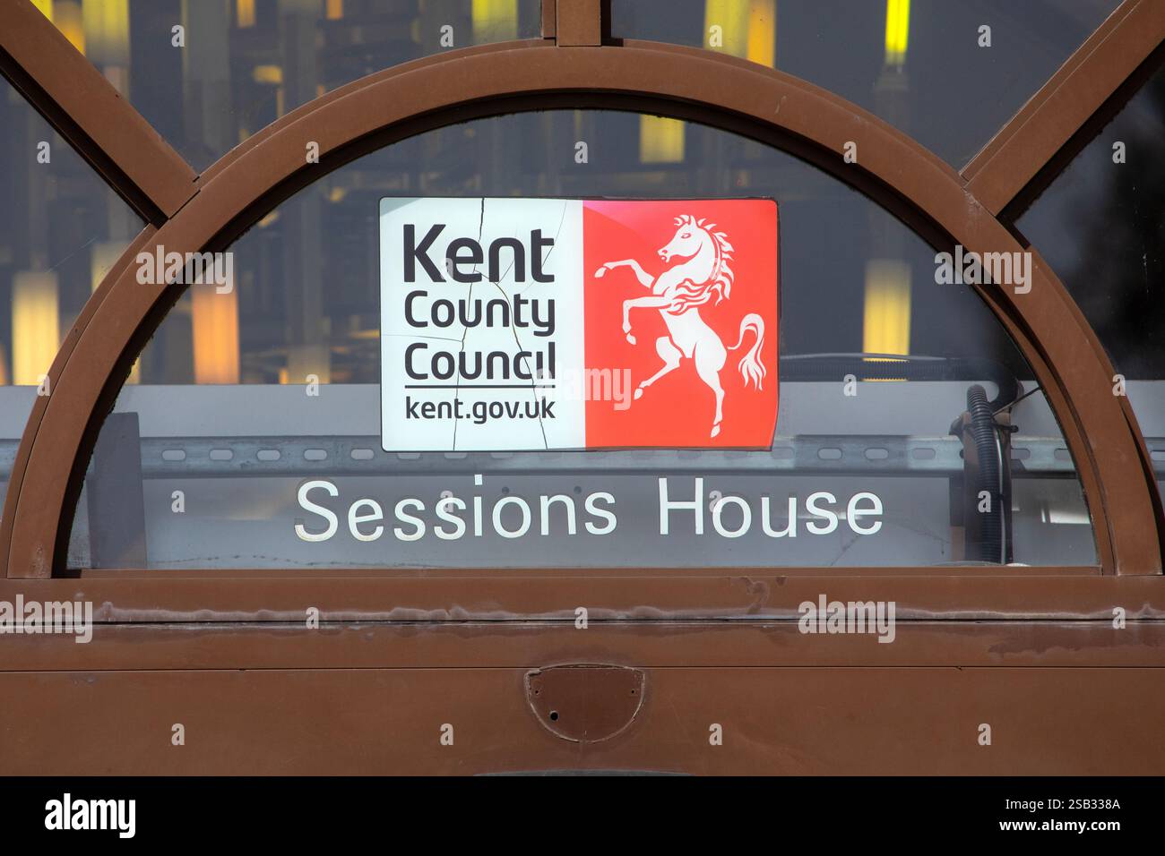 Kent, UK - July 13th 2024: Sign at the entrance to Sessions House ...