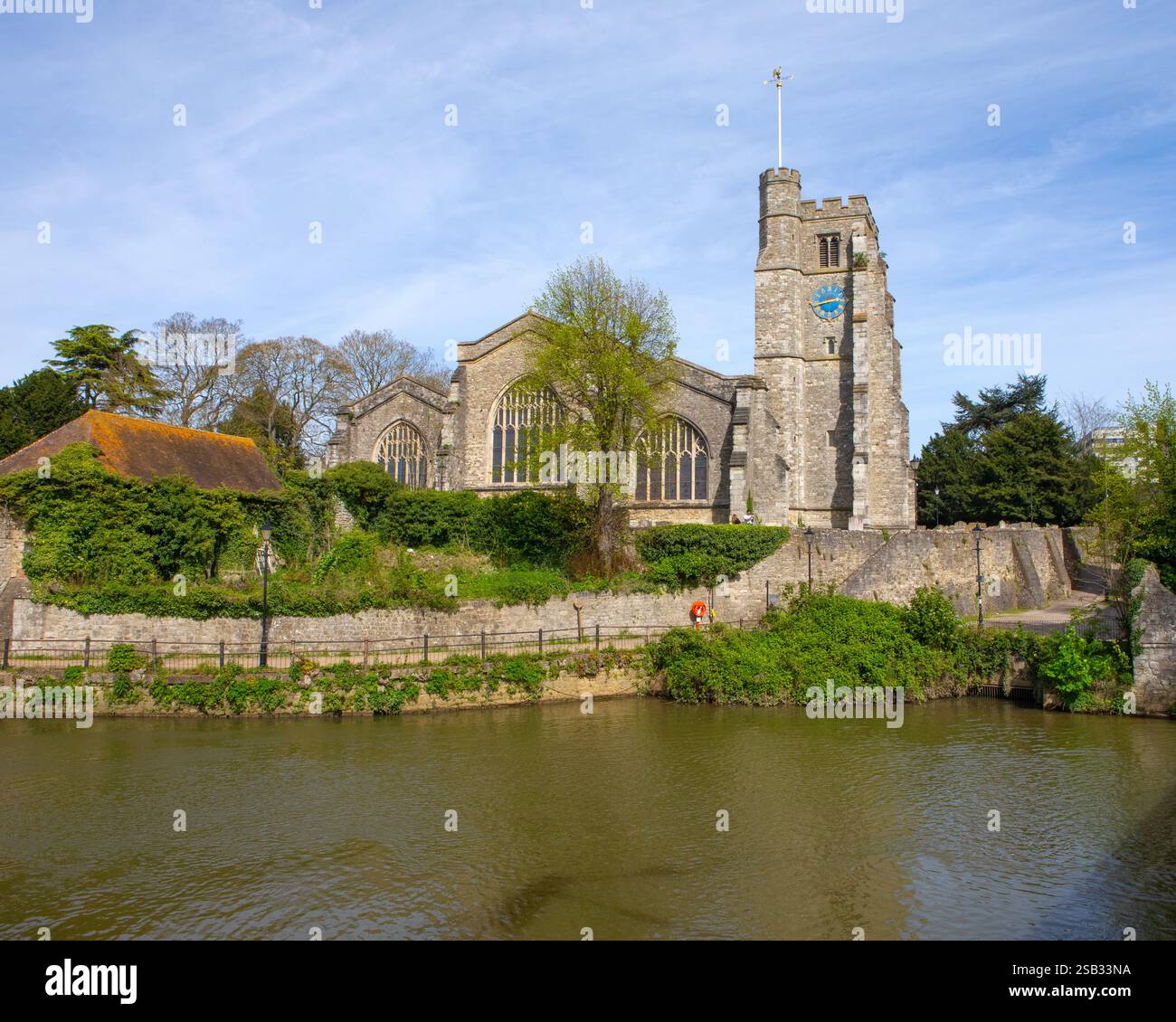Kent, UK - April 13th 2024: The view across the River Medway of All ...