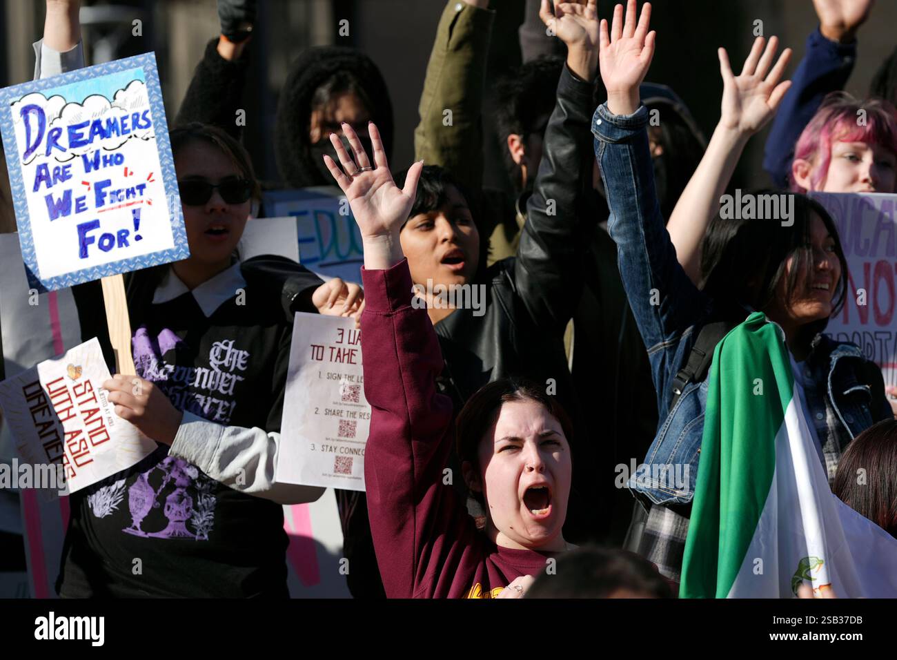 Hundreds of students rally at Arizona State University in protest of ...