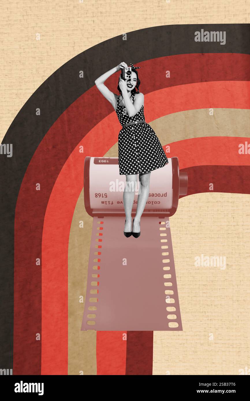 Sketch image trend artwork montage 3D photo collage ofphoto capture ...