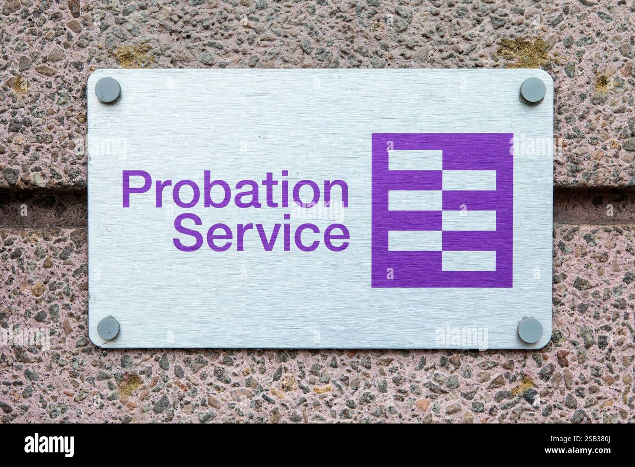 London, UK - June 3rd 2024: Close-up of a Probation Service sign in ...