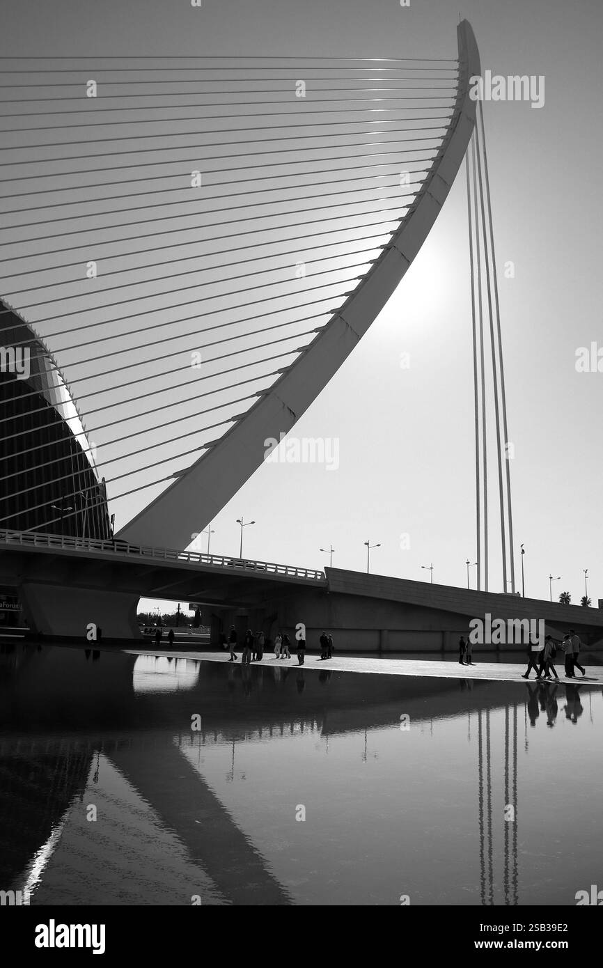 Valencia, Spain- December 27, 2024: Architectural details of The Azud ...