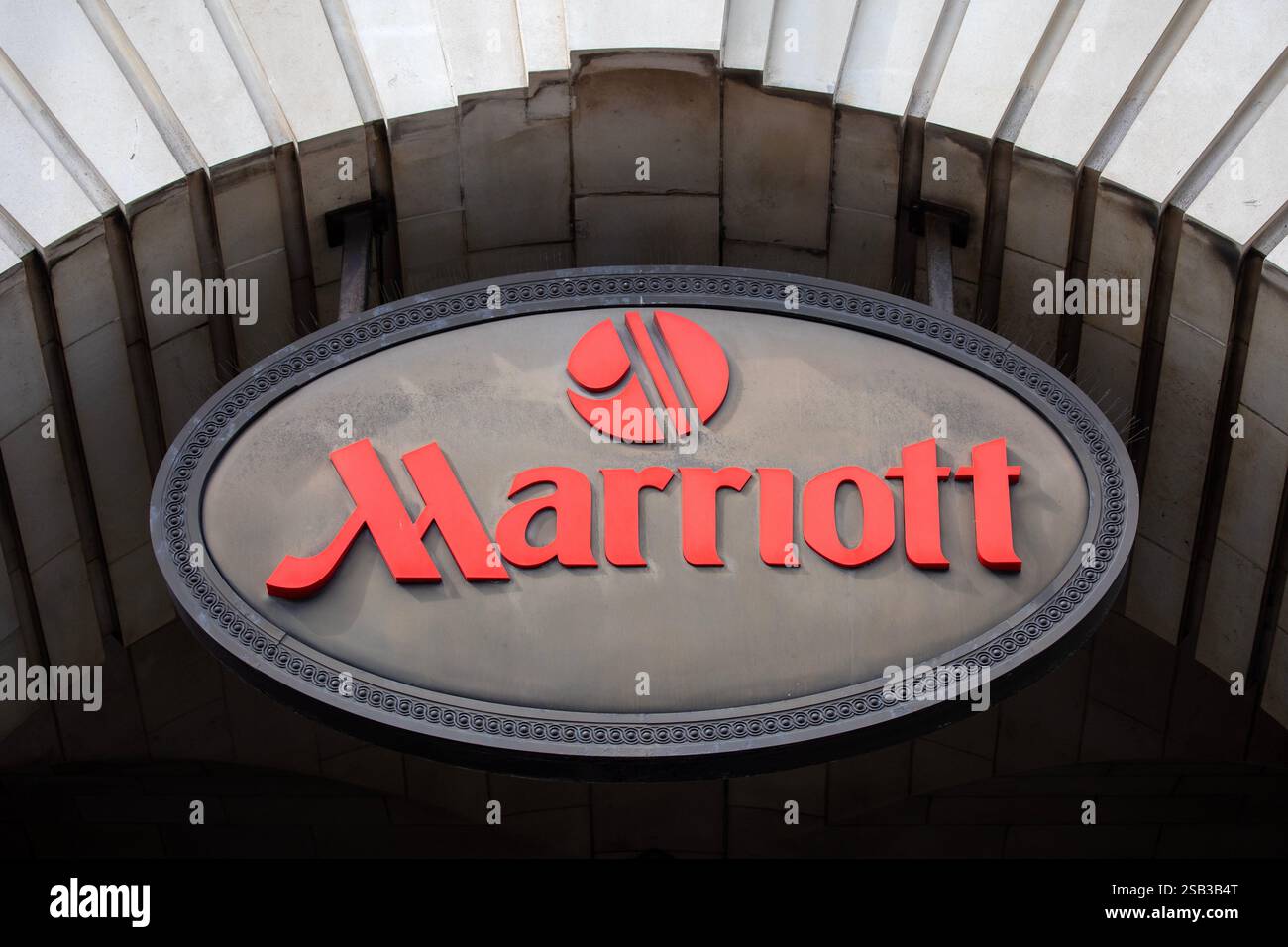London, UK - June 3rd 2024: The sign above the main entrance to the ...