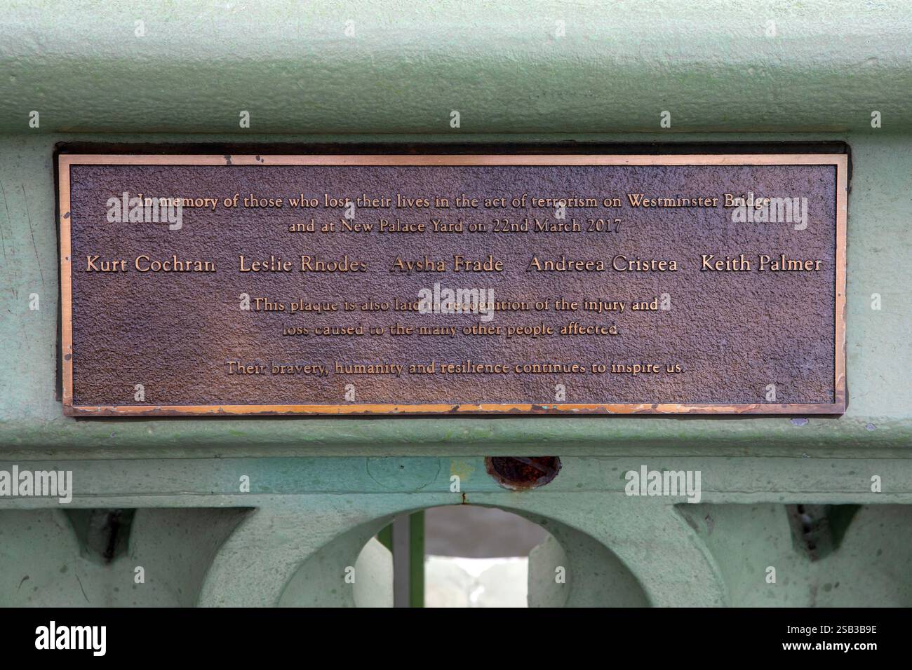 London, UK - June 3rd 2024: A memorial plaque located on Westminster ...