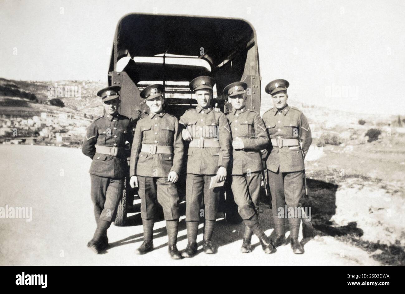 Soldiers of the 1st Battalion Loyal Regiment (North Lancashire) beside ...