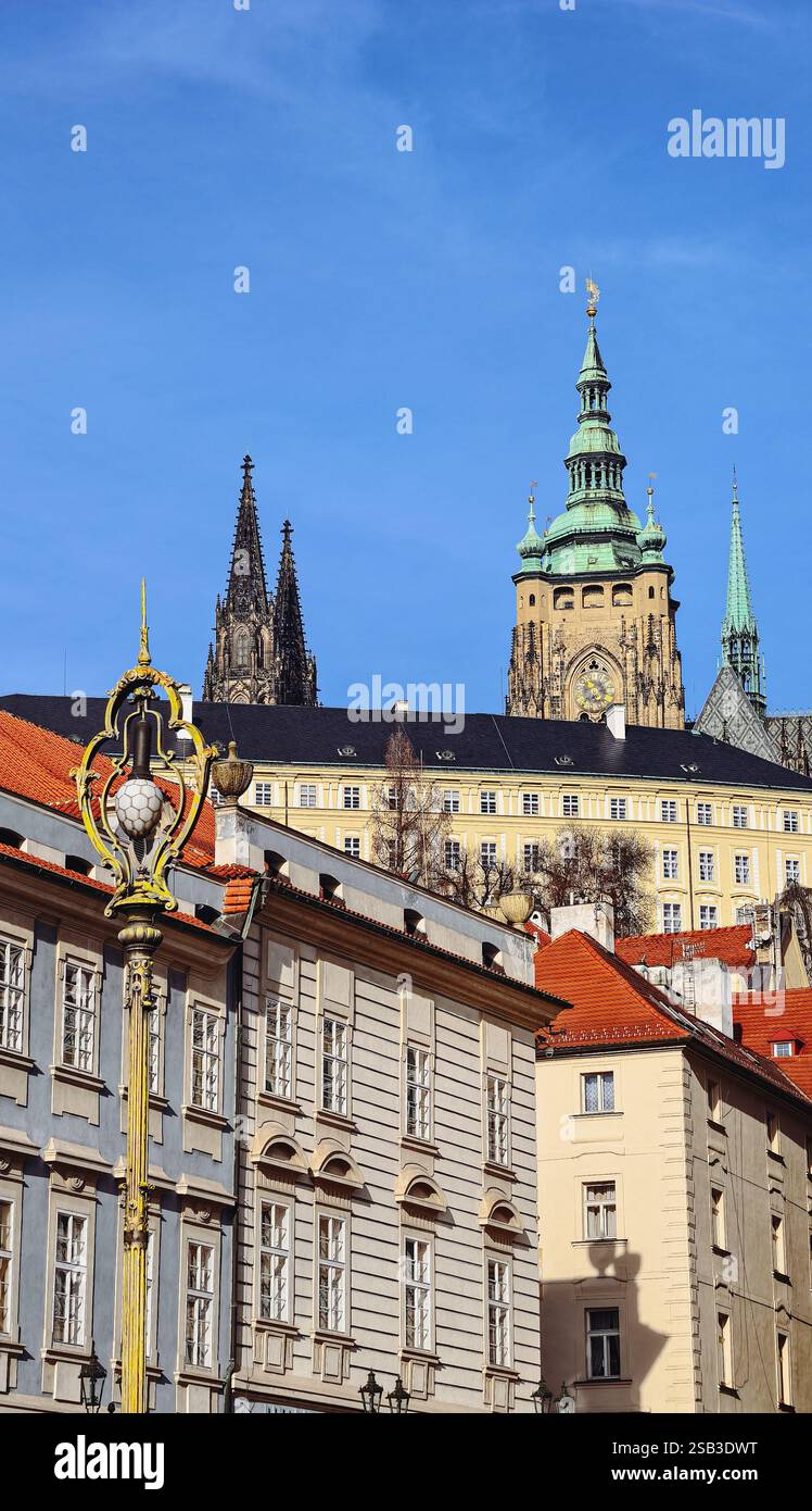 The historic center of Prague on a sunny day. Czech Republic. Europe. A ...