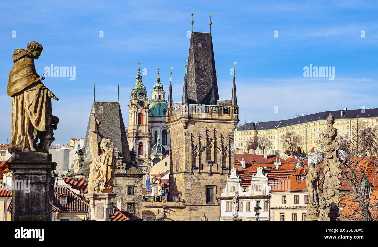 The historic center of Prague on a sunny day. Czech Republic. Europe. A ...