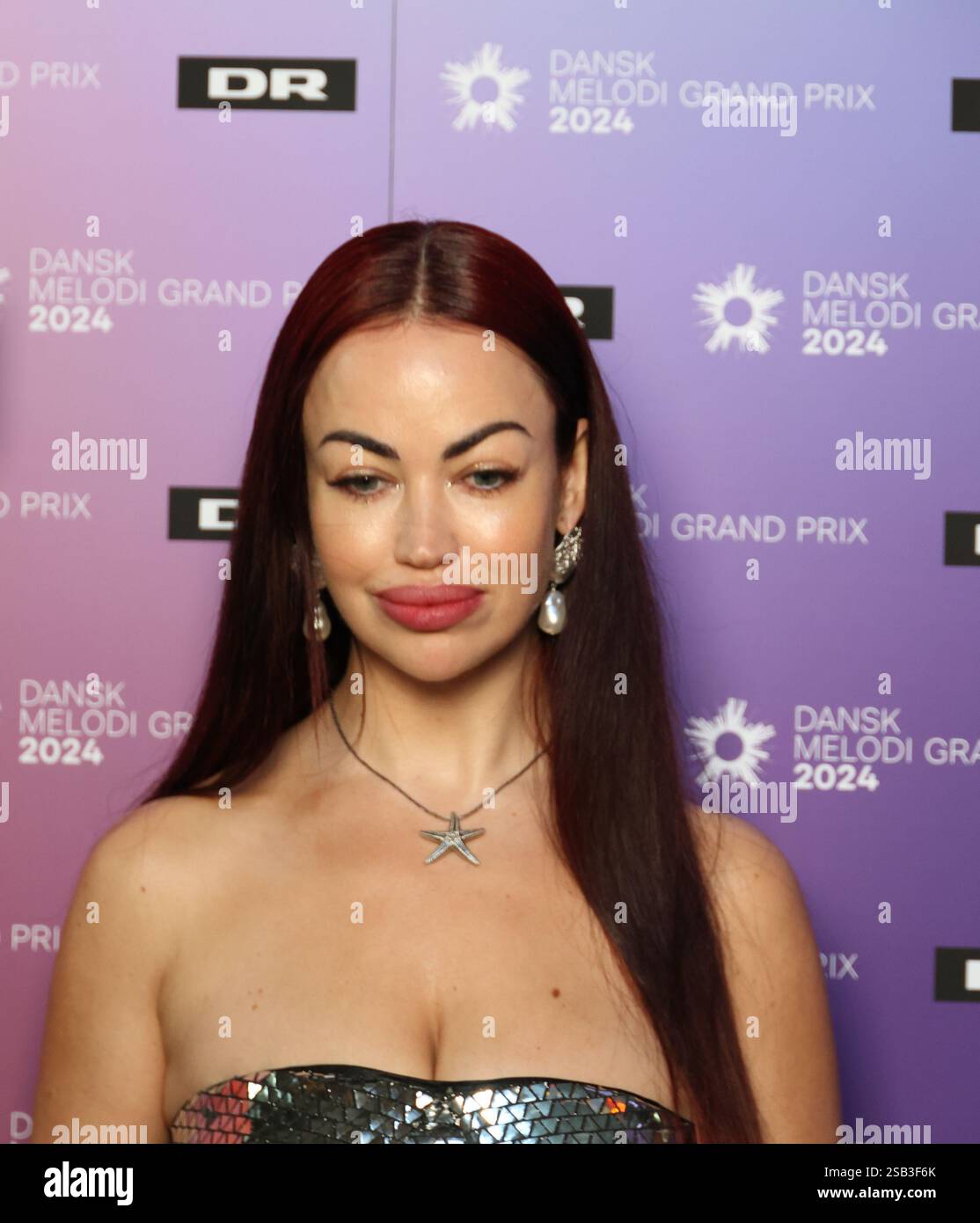 Maria Louise Joensen, aka Aura Dione, prior to Dansk Melodi Grand Prix 2024. She will be ...