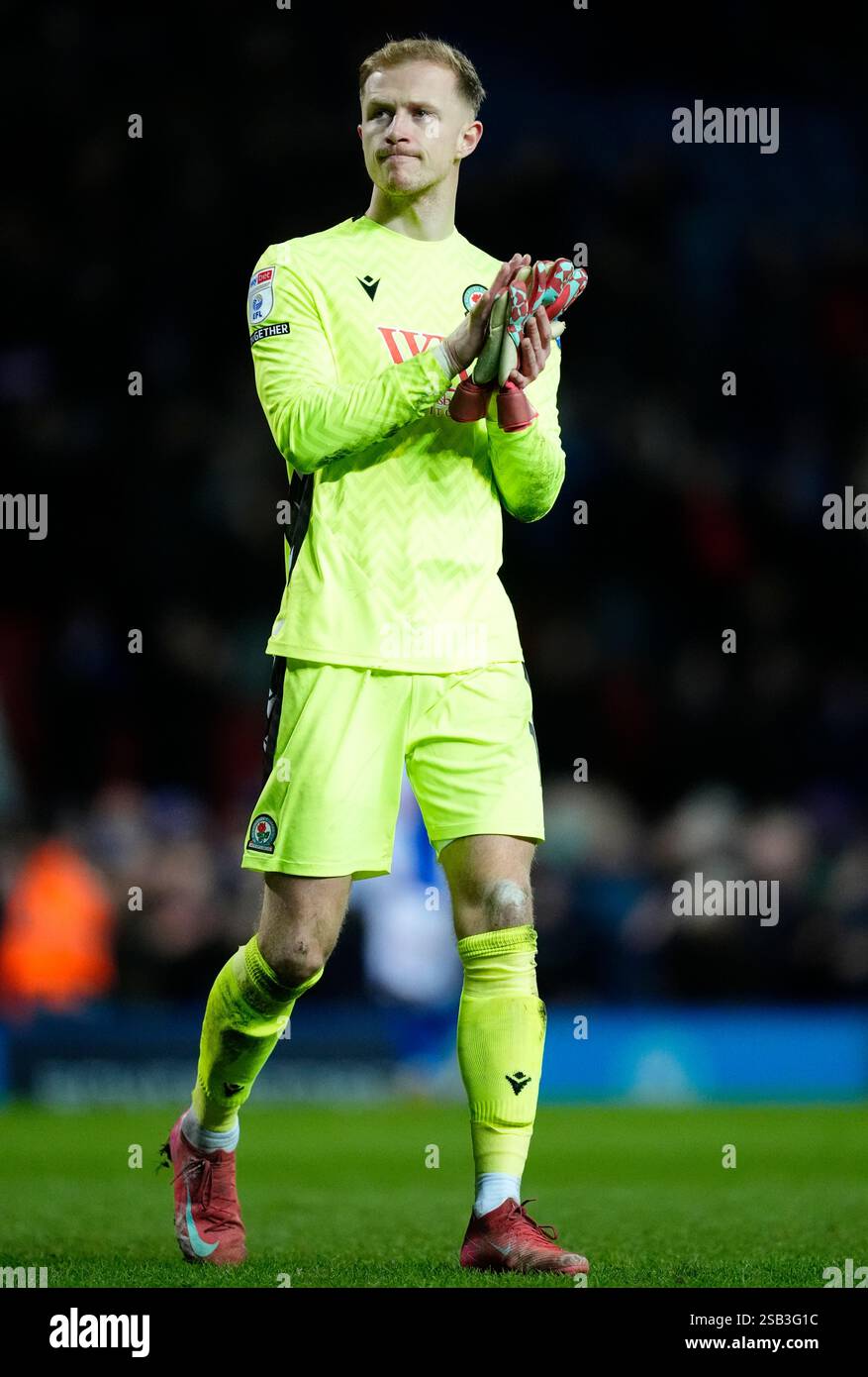 Blackburn Rovers goalkeeper Aynsley Pears applauds the fans following ...