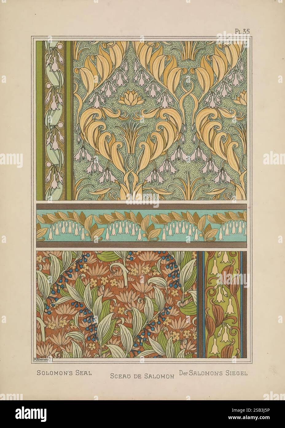 Repeating delicate floral forms hi-res stock photography and images - Alamy