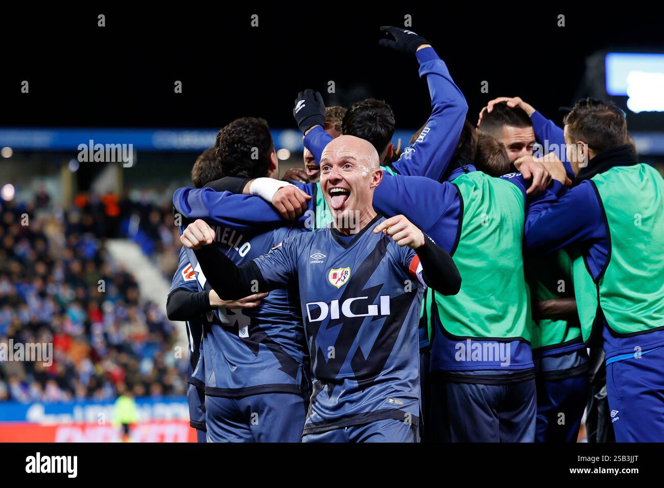 Isi Palazon of Rayo Vallecano celebrates during the Spanish League ...
