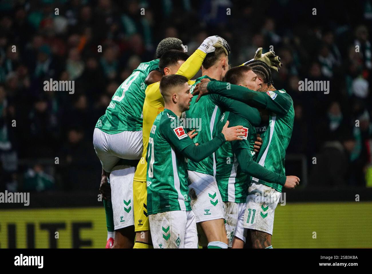 Bremen, Deutschland. 31st Jan, 2025. jubelt/Jubel nach Sieg/Spielende ...
