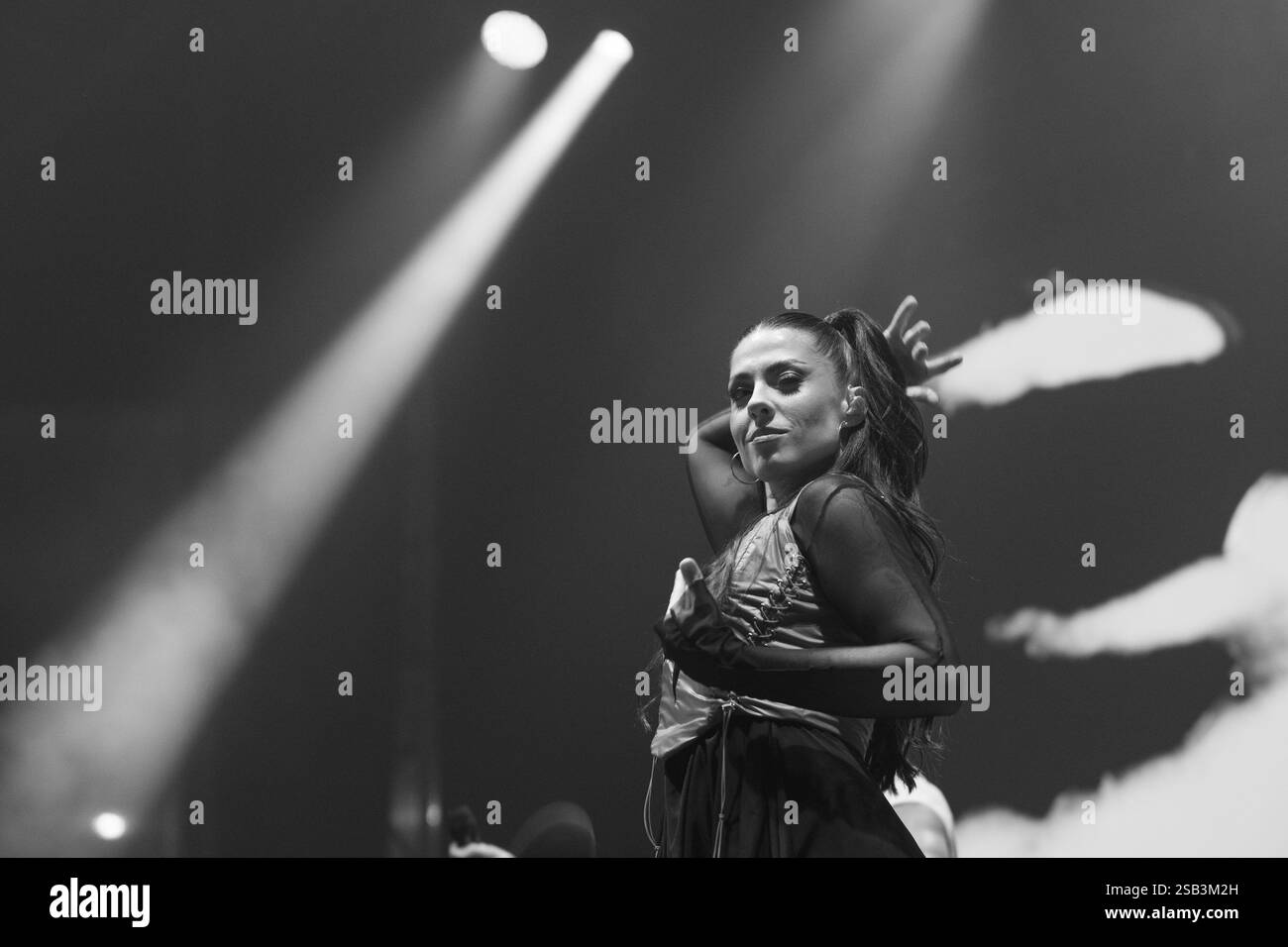 Singer Miriam Rodriguez performs at Live Las Ventas concert in Madrid ...