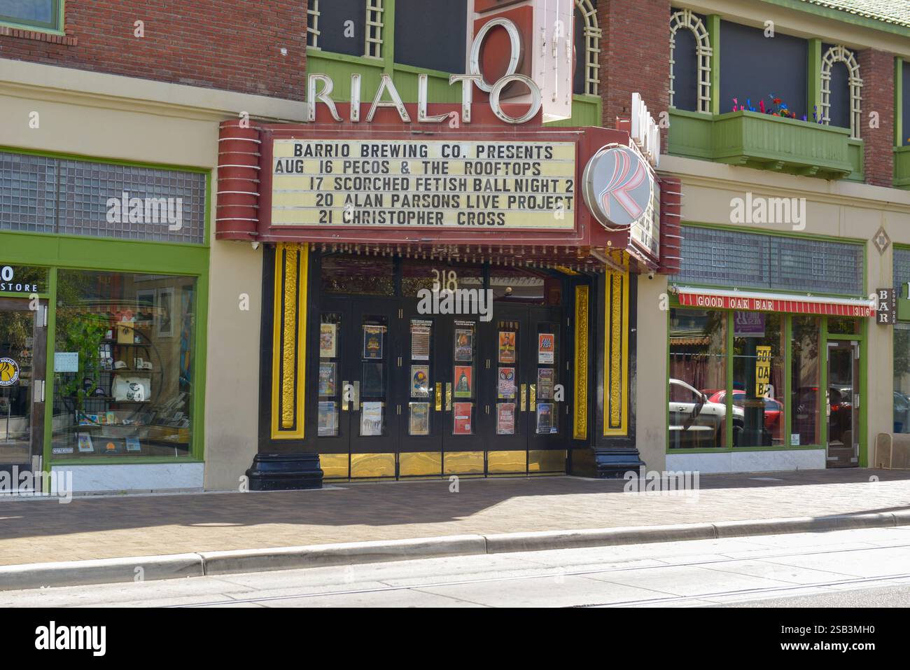 Outside the Realto Theater on Congress Street in downtown Tucson AZ ...