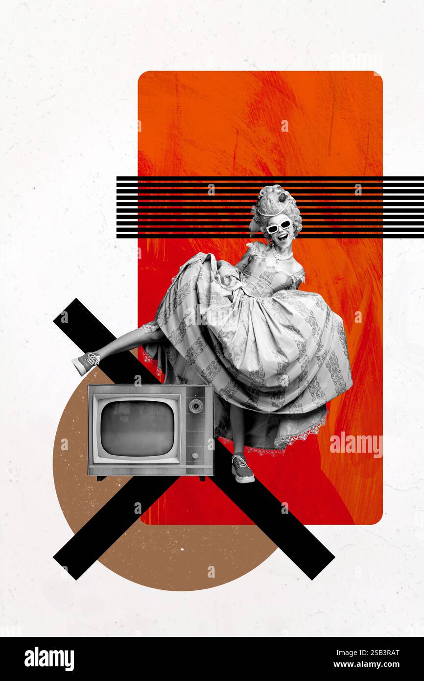 3D collage design composite trend artwork sketch of government obsolete ...