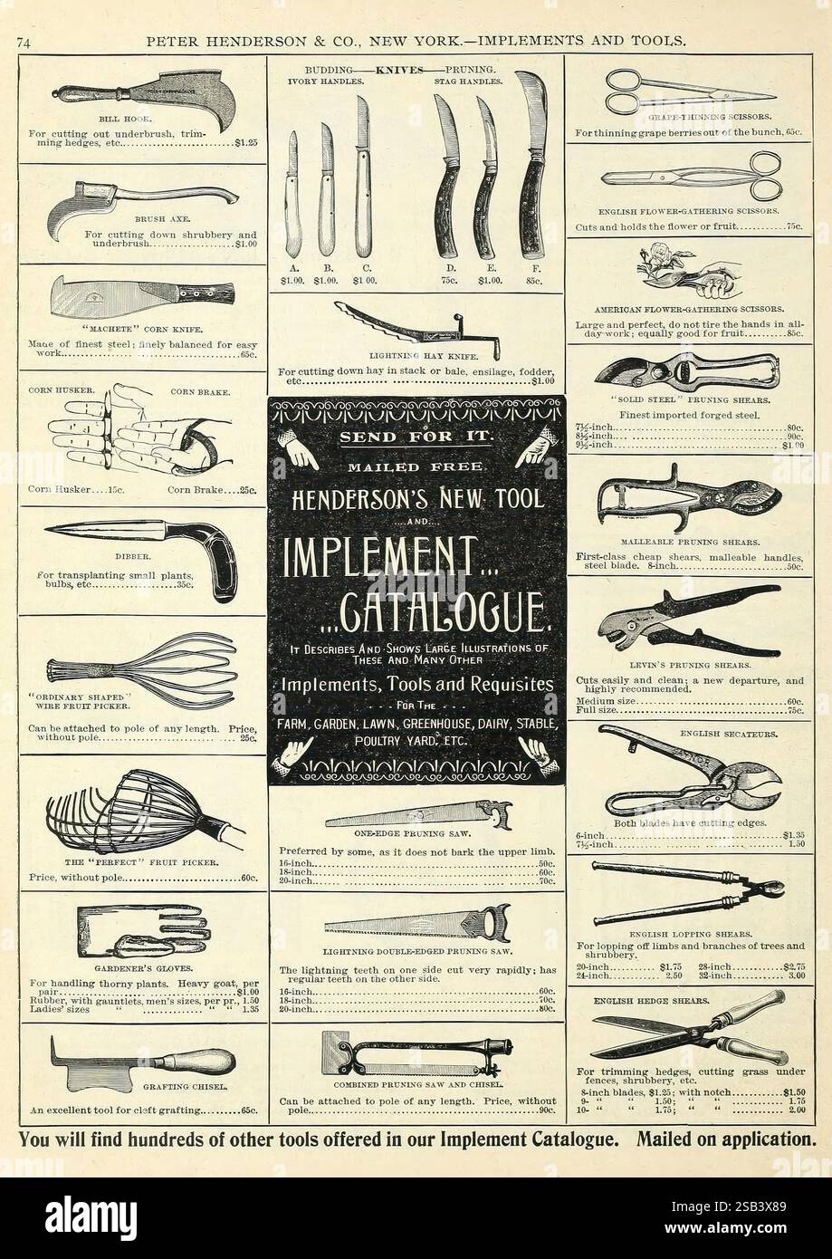 Hendersons new tool implement catalogue hi-res stock photography and ...