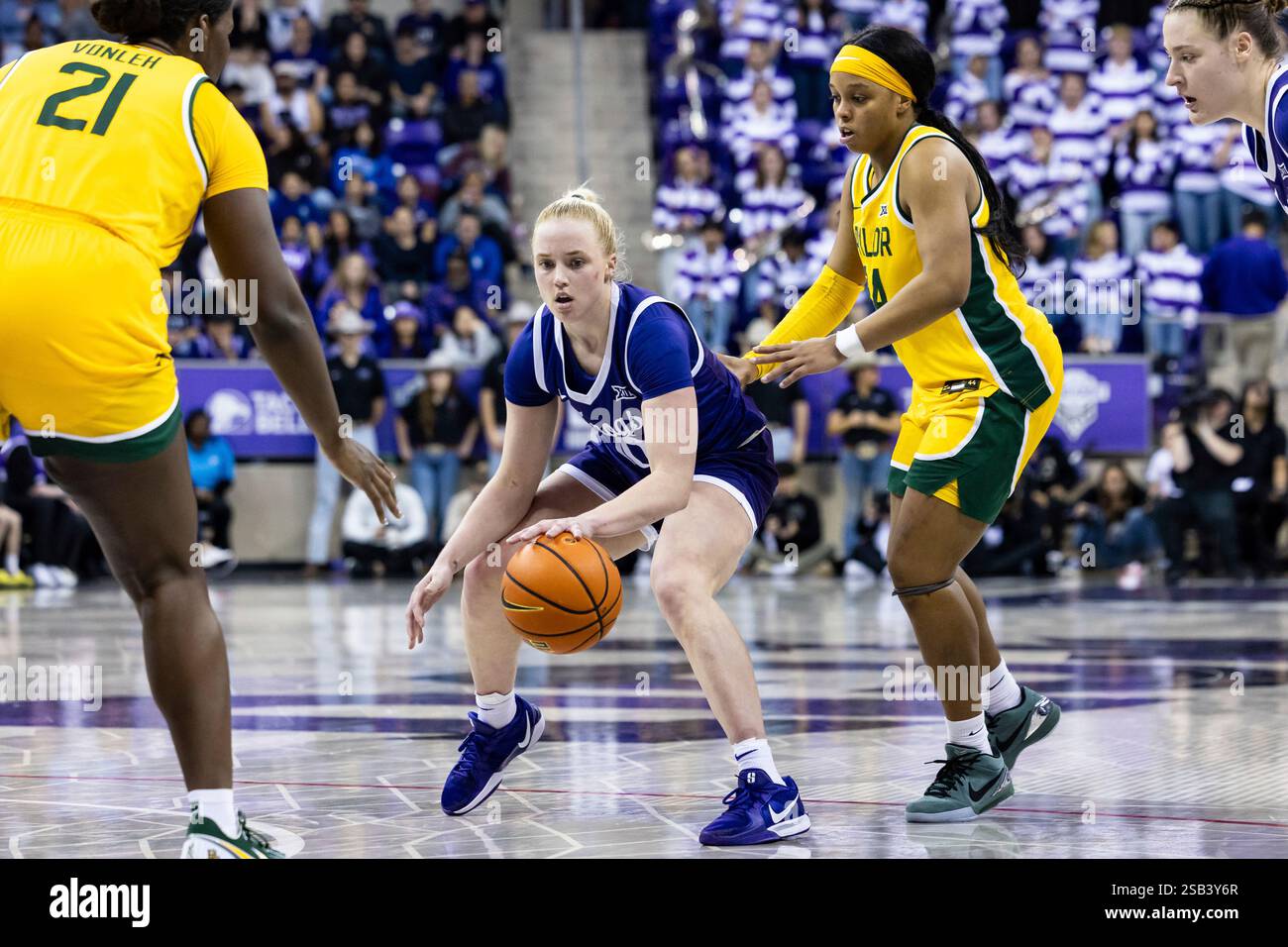 FORT WORTH, TX - JANUARY 26: TCU Horned Frogs guard Hailey Van Lith ...