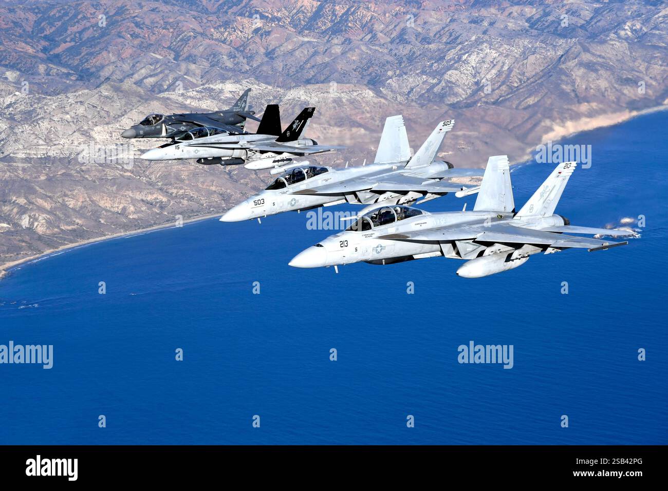 January 9, 2025 - Point Mugu, California, USA - A formation of VX-31 ...
