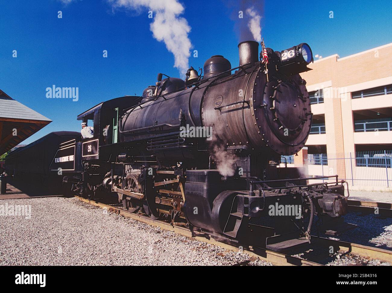 Old steam engine; Steamtown National Historic Site; largest collection ...