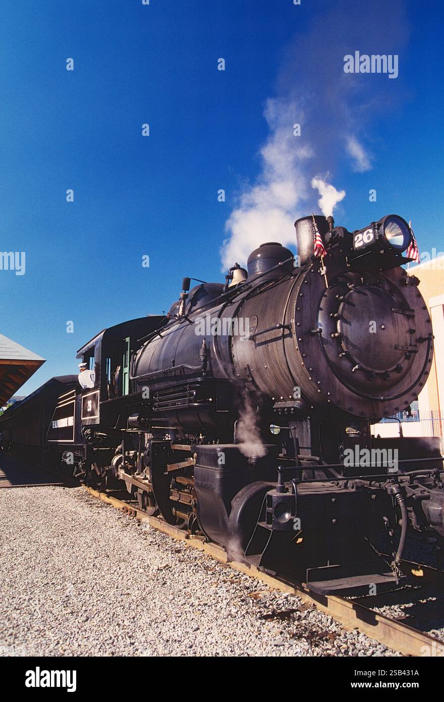 Old steam engine; Steamtown National Historic Site; largest collection ...