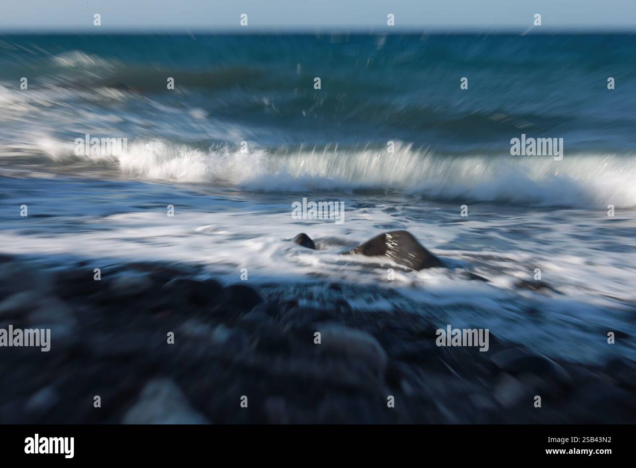 Waves run onto beach white hi-res stock photography and images - Alamy