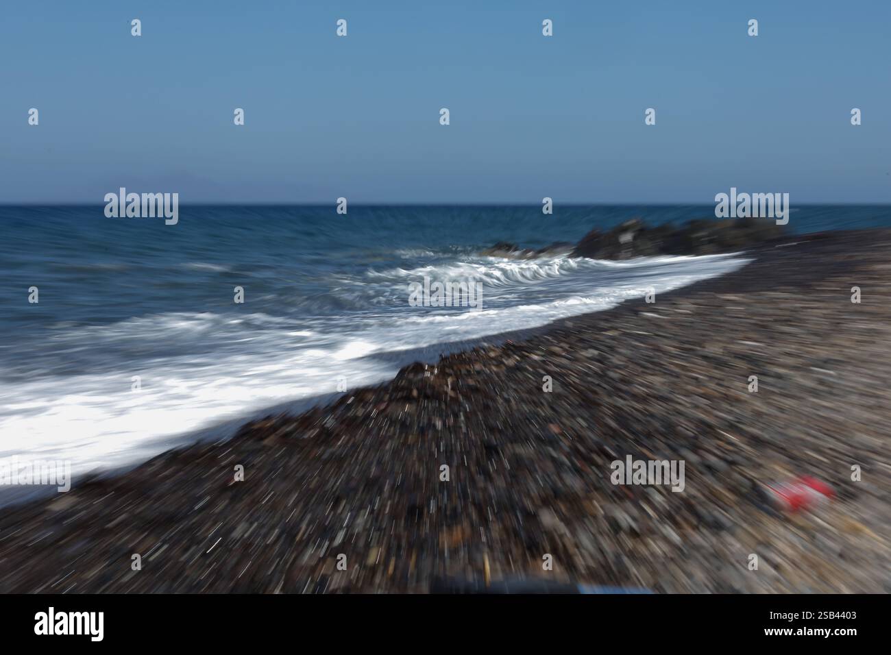 Scene sea wave moving onto hi-res stock photography and images - Alamy
