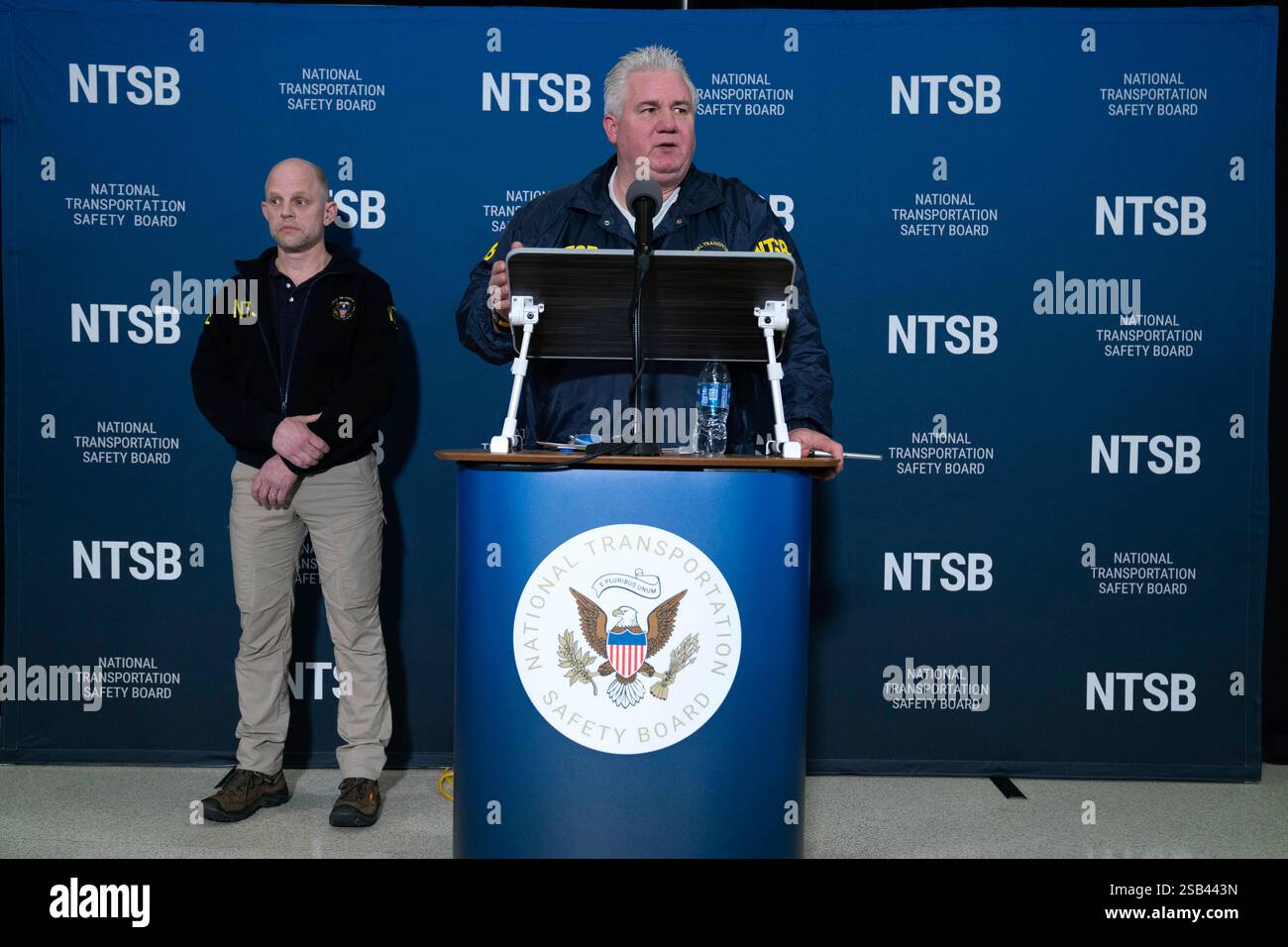 National Transportation Safety Board member Todd Inman speaks with ...