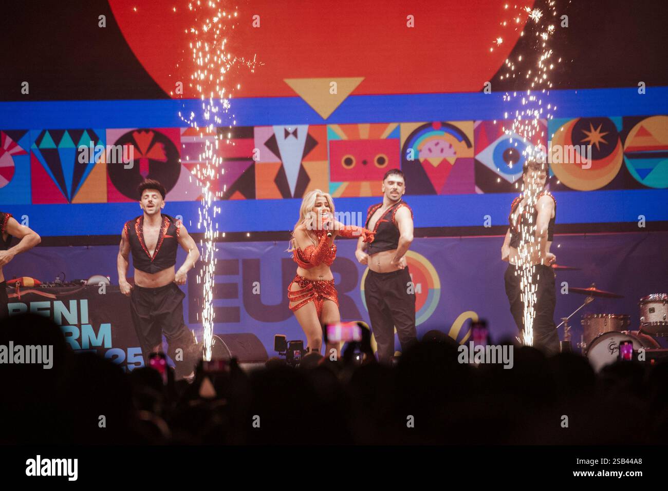 Singer Carla Frigo performs during the Euroclub concert at the Julio ...