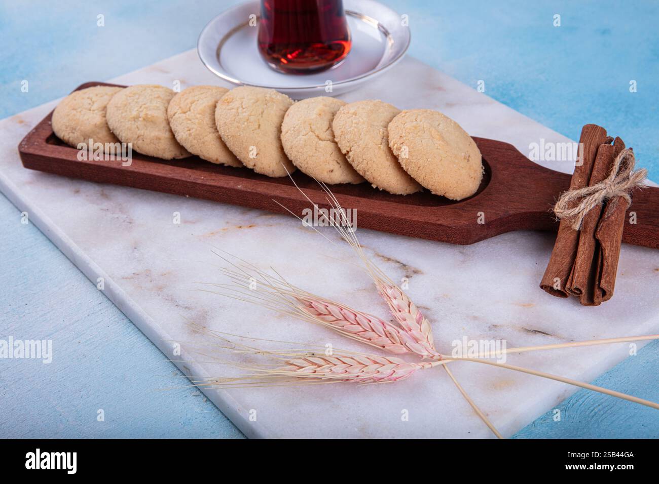 Special Turkish style flour cookies for tea time. Traditional Delicious ...